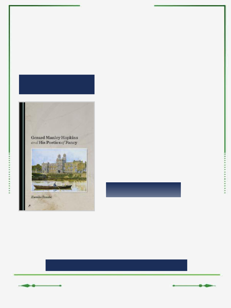 Gerard Manley Hopkins and His Poetics of Fancy 1st Edition Kumiko ...