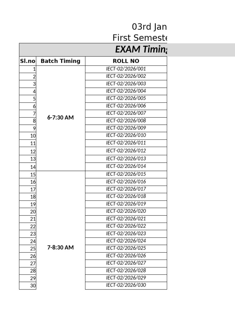 03-Time Table-2 | PDF