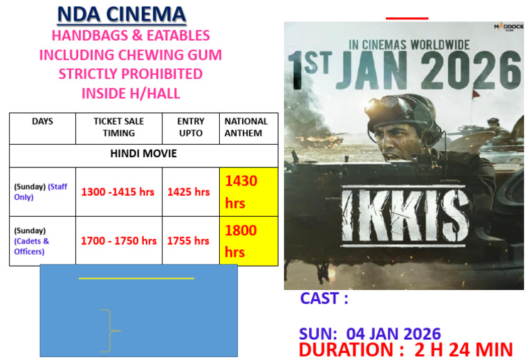 NDA Cinema Movie Screening Details | PDF