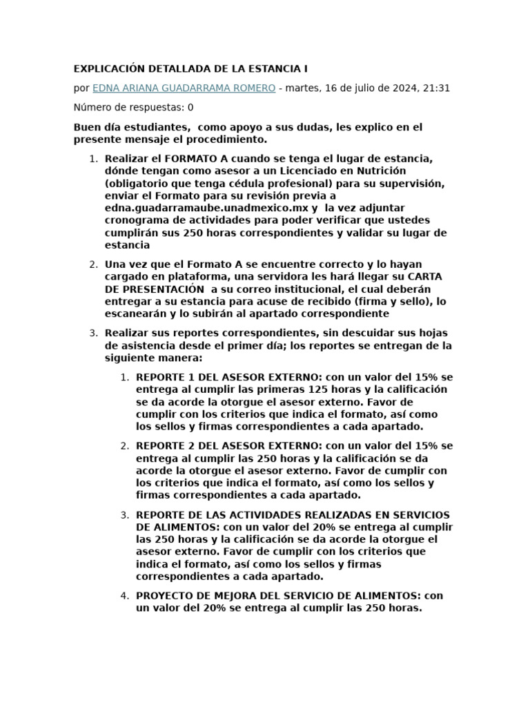 Explicación Detallada de La Estancia i | PDF