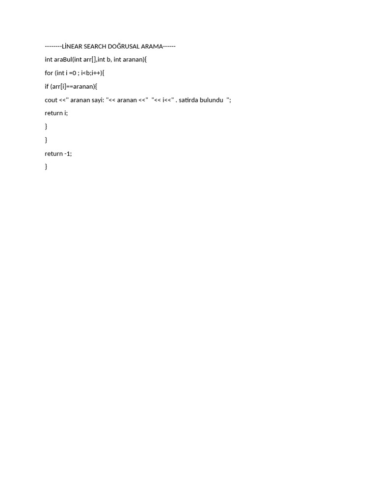 Linear Search | PDF