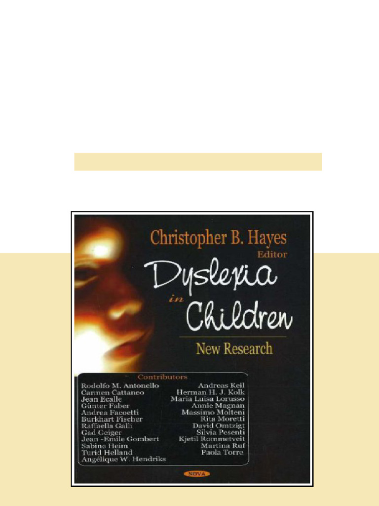(Ebook) Dyslexia in Children: New Research by Christopher B. Hayes ...