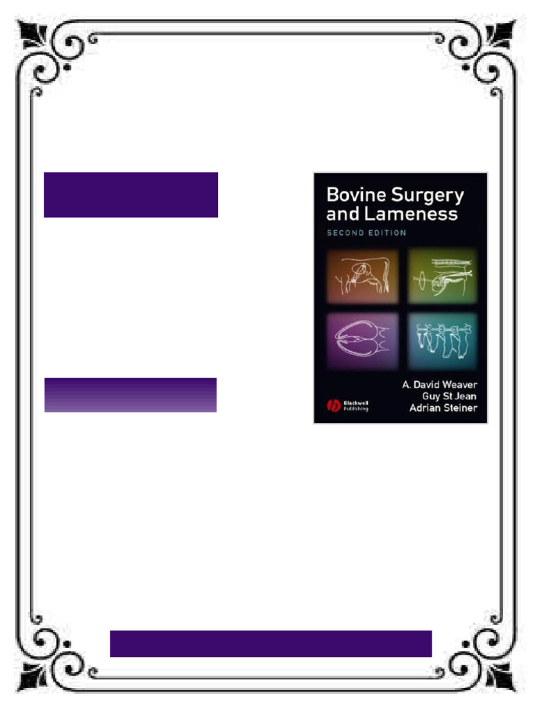 Bovine Surgery and Lameness Second Edition A. David Weaver ebook full ...