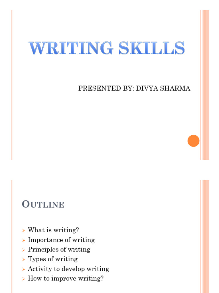 Writing Skills | PDF | Human Communication | Cognition