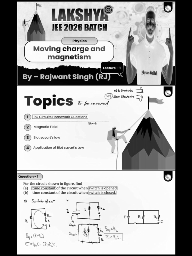 Moving Charges and Magnetism Class Notes | PDF