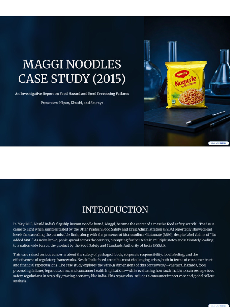 Maggi Case Study | PDF