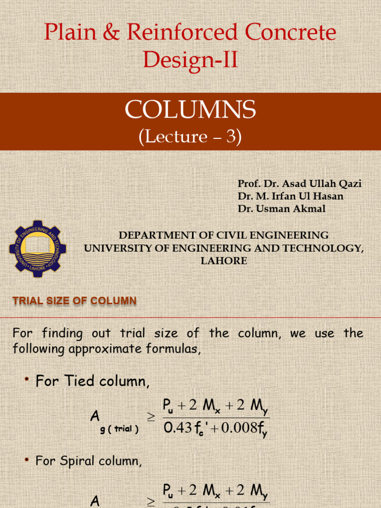 Columns Lecture 3-R1 | PDF | Column