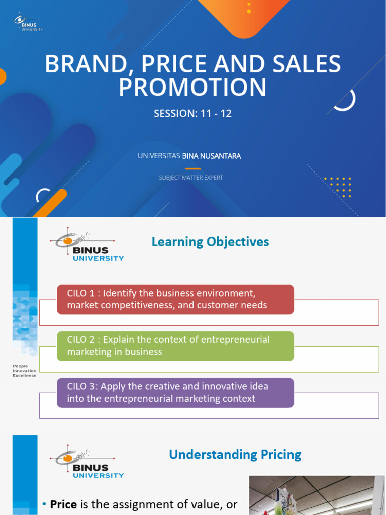 Brand Pricing and Sales Promotion Guide | PDF | Pricing | Auction