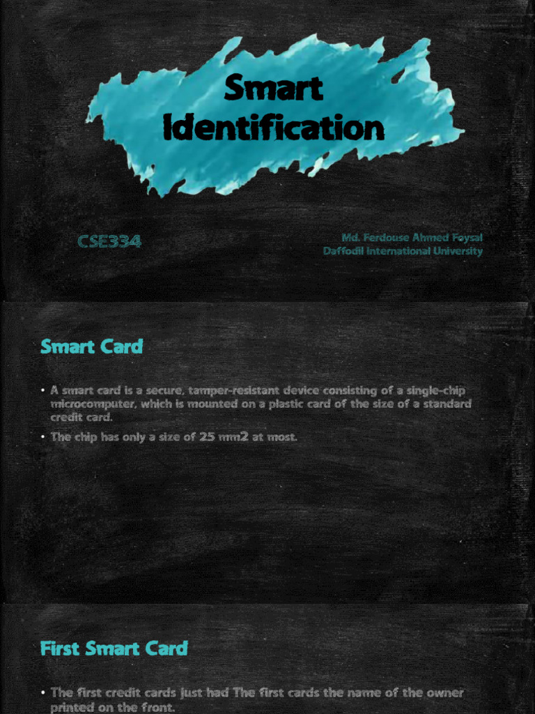 Lecture-3 Smart Identification Dark | PDF | Smart Card | Computer ...