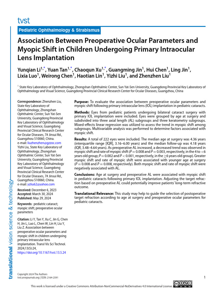 tvst-13-5-24 | PDF | Myopia | Ophthalmology