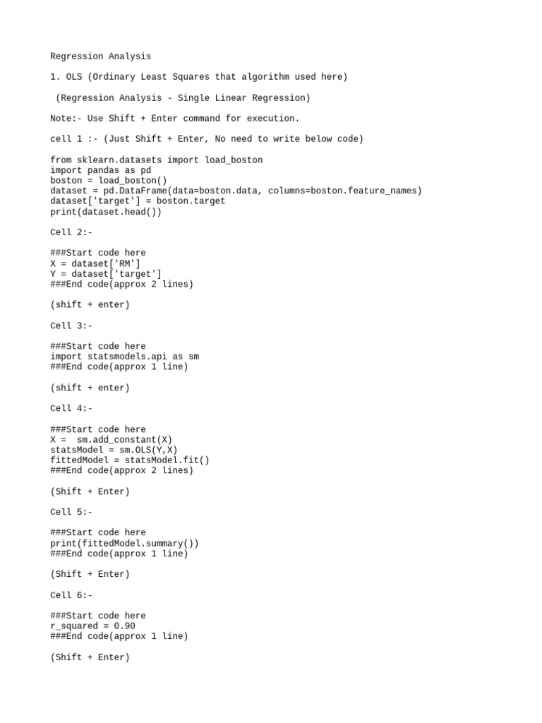 Regression Analysis | PDF | Ordinary Least Squares | Linear Regression