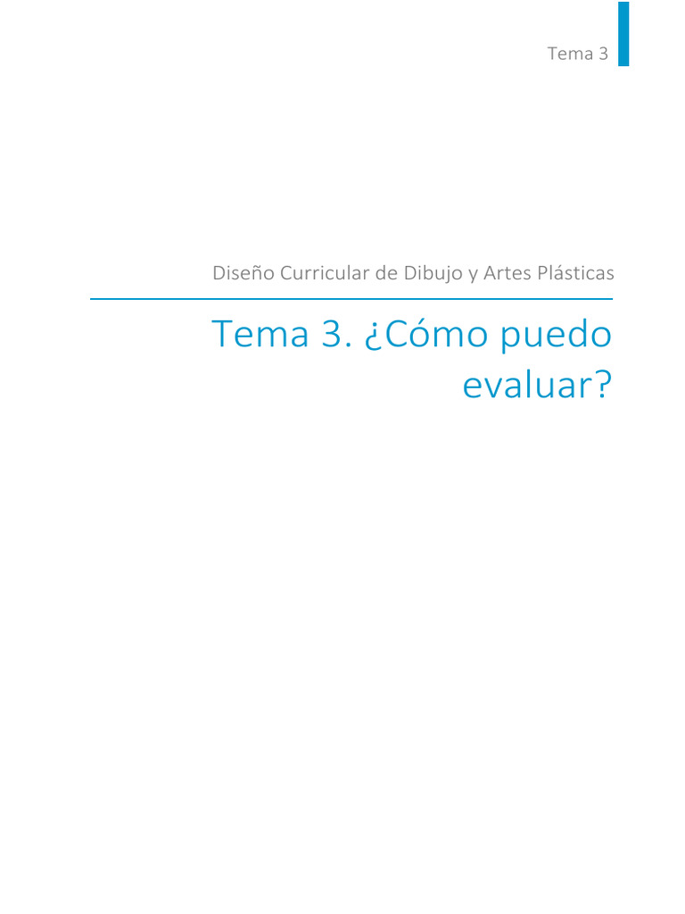 Tema 3 | PDF | Evaluación | Enseñando