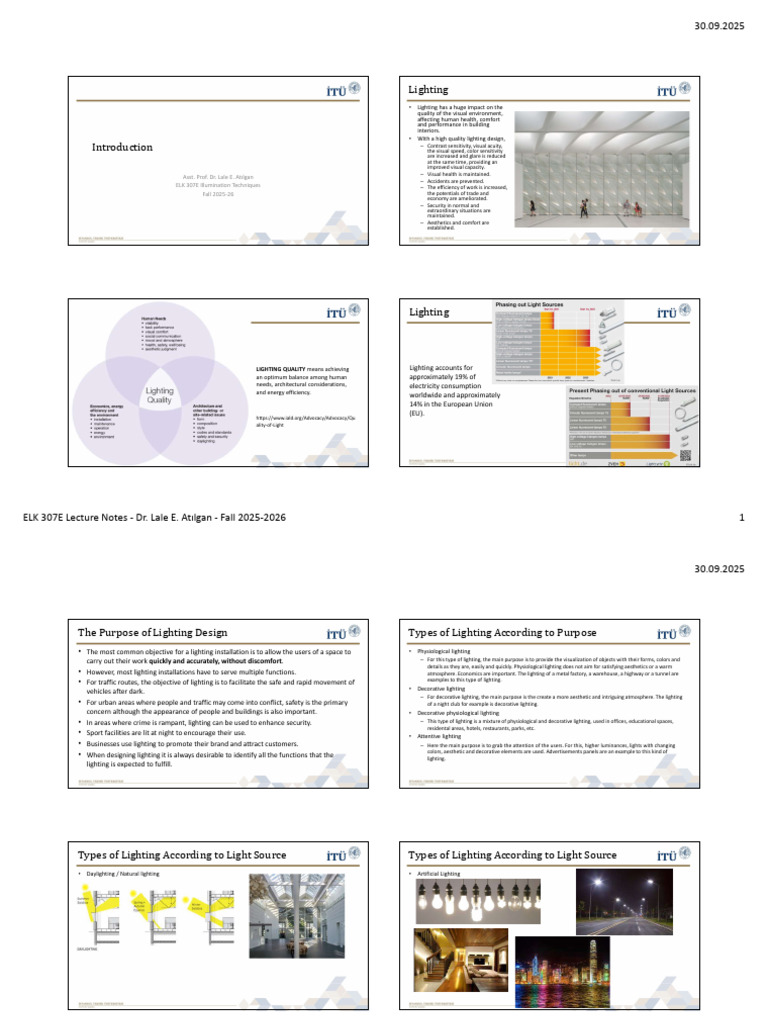 ELK 307E Lighting Techniques Overview | PDF | Lighting | Light Emitting ...