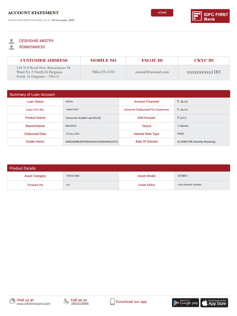 Statement of Accounts | PDF