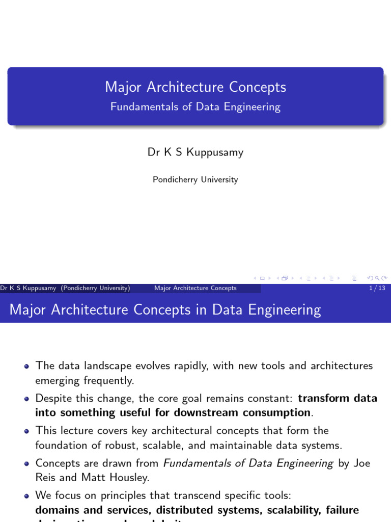 Data Engineering 05 Major Architecture Concepts | PDF | Scalability ...