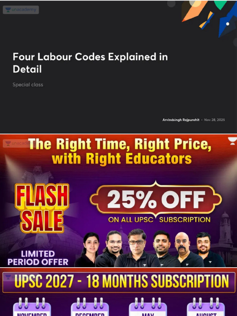 Four Labour Codes Explained in Detail No Anno | PDF
