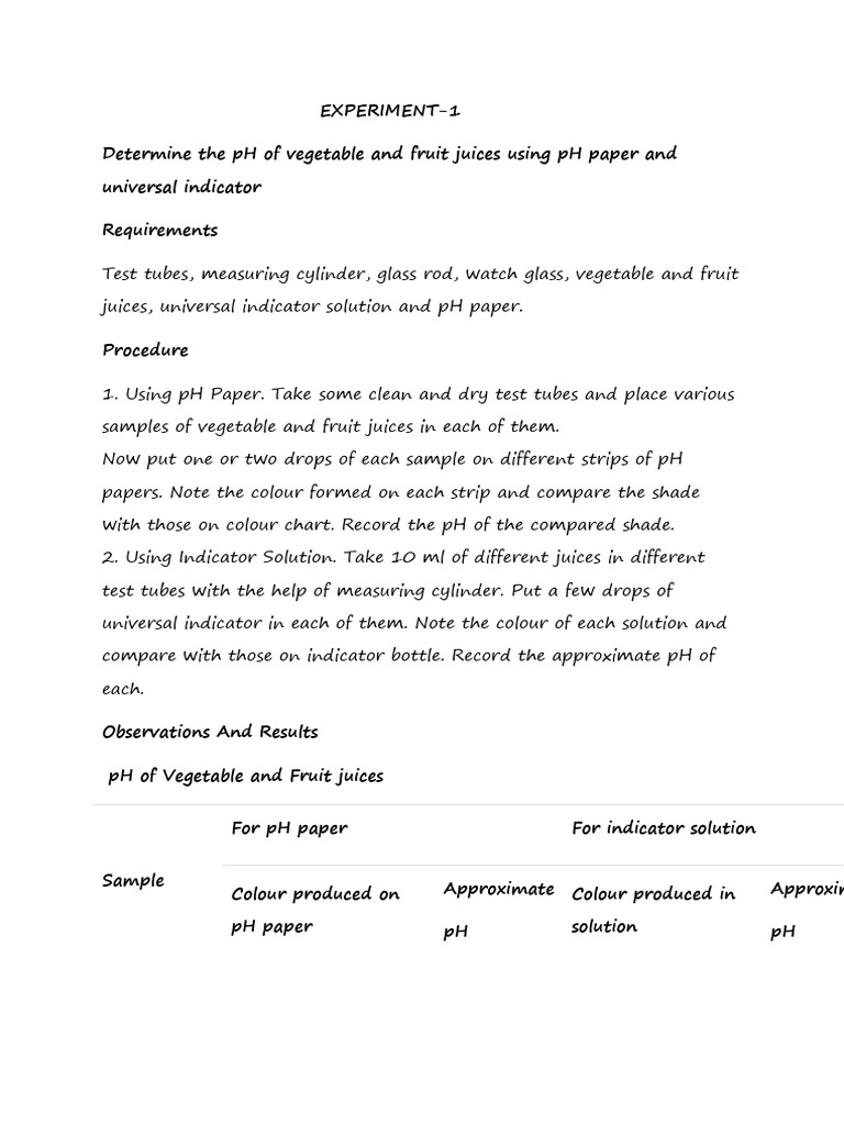 pH Testing and Equilibrium Experiments | PDF | Ph | Crystallization