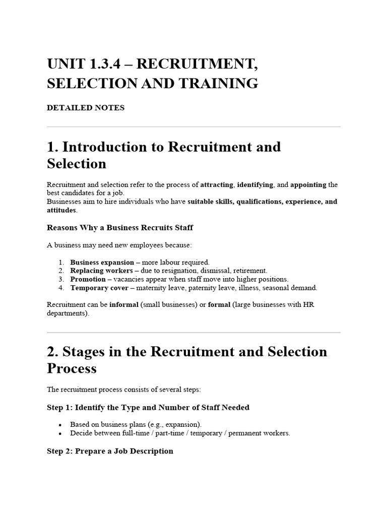 unit 15 | PDF | Recruitment | Employment