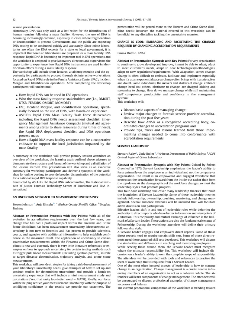 An Uncertain Approach to Measurement Un 2019 Forensic Science ...