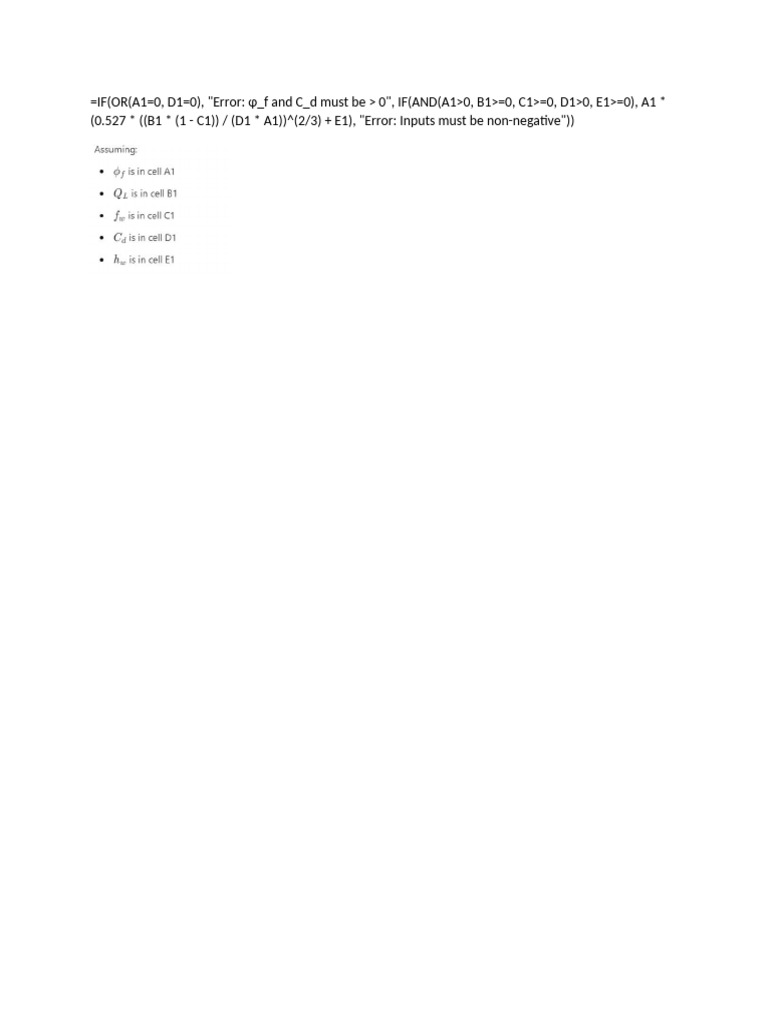HC Formula Excel | PDF