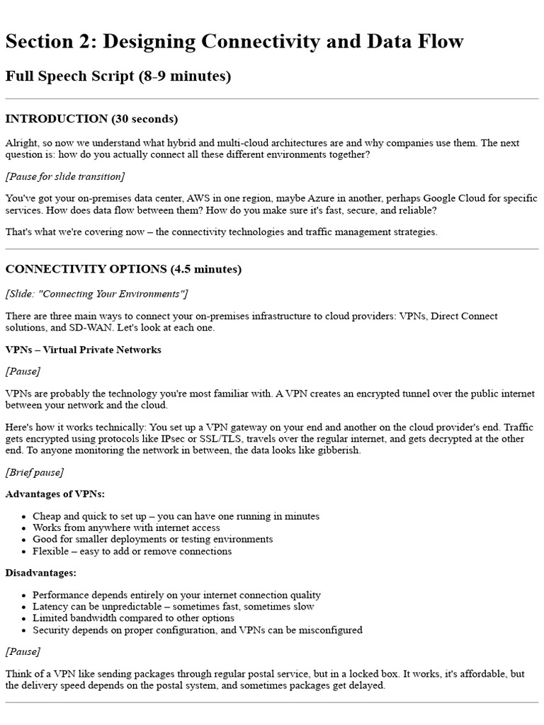Section 2_ Full Speech Script | PDF | Load Balancing (Computing ...