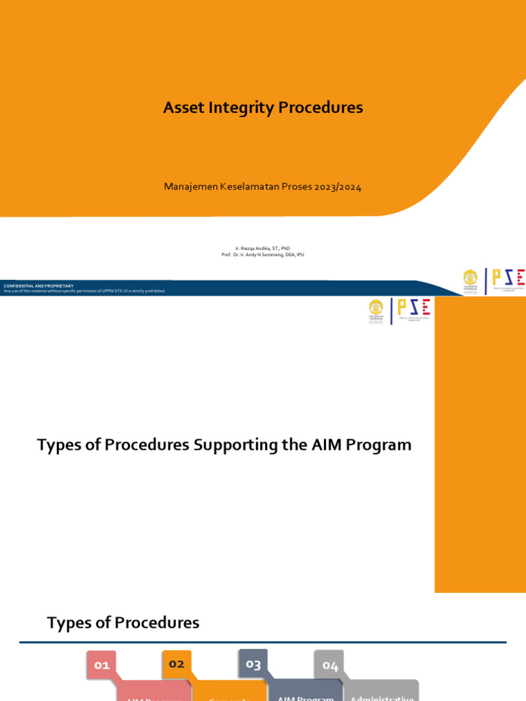 Topic 8 - Asset Integrity Procedures | PDF