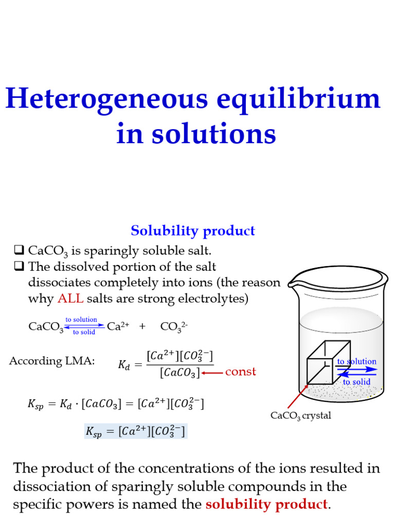 Solubility and Equilibrium of CaCO3 | PDF | Solubility | Salt (Chemistry)