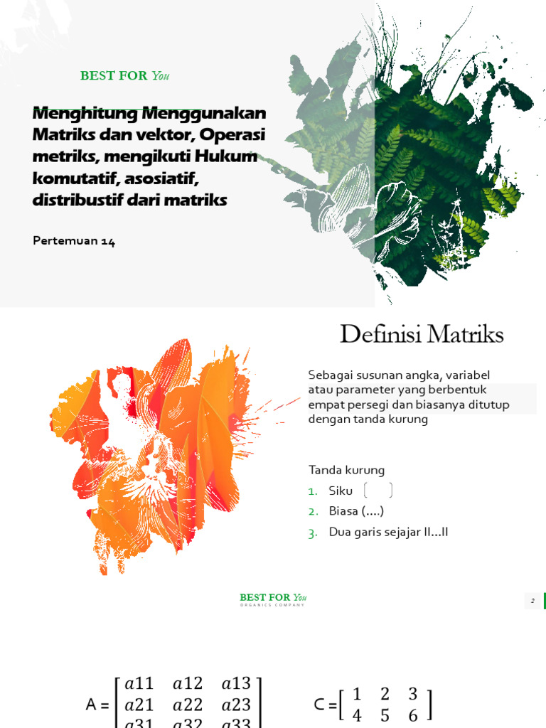 Operasi Matriks dan Vektor Dasar | PDF
