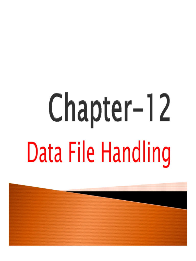 Chapter-12_Data File Handling_II PUC | PDF | Input/Output | Pointer ...