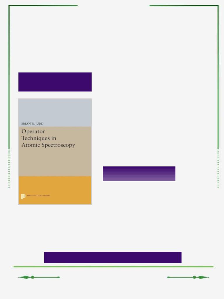 Operator Techniques in Atomic Spectroscopy Brian R. Judd ebook early ...
