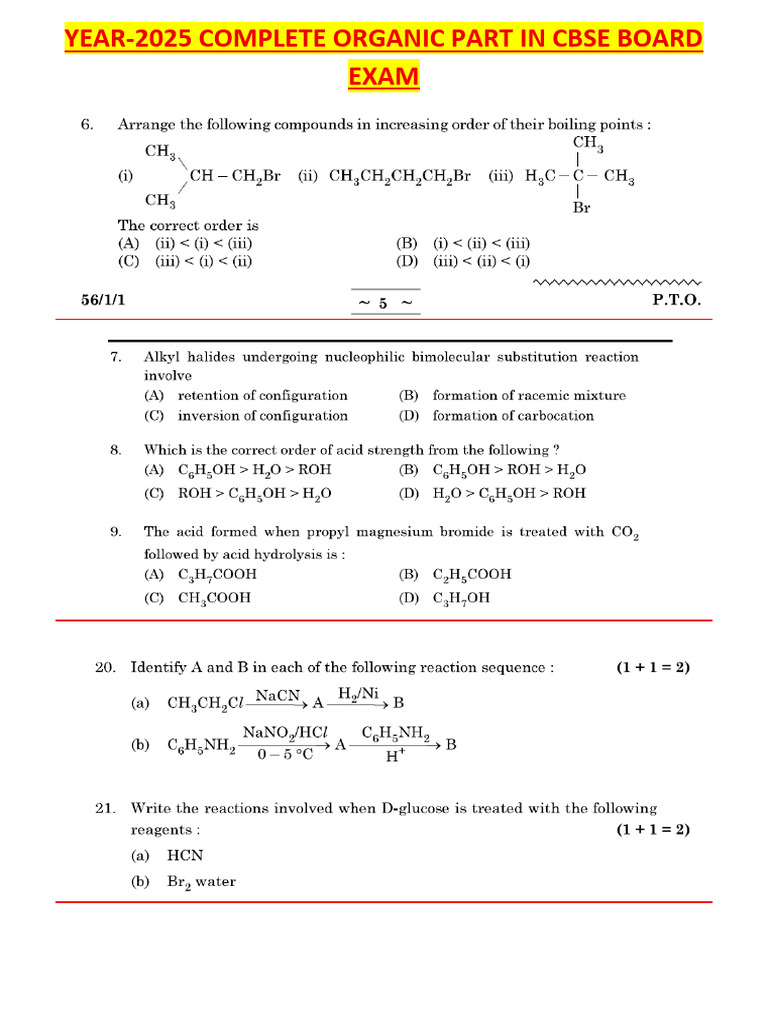Complete Organic Chemistry Guide CBSE 2025 | PDF