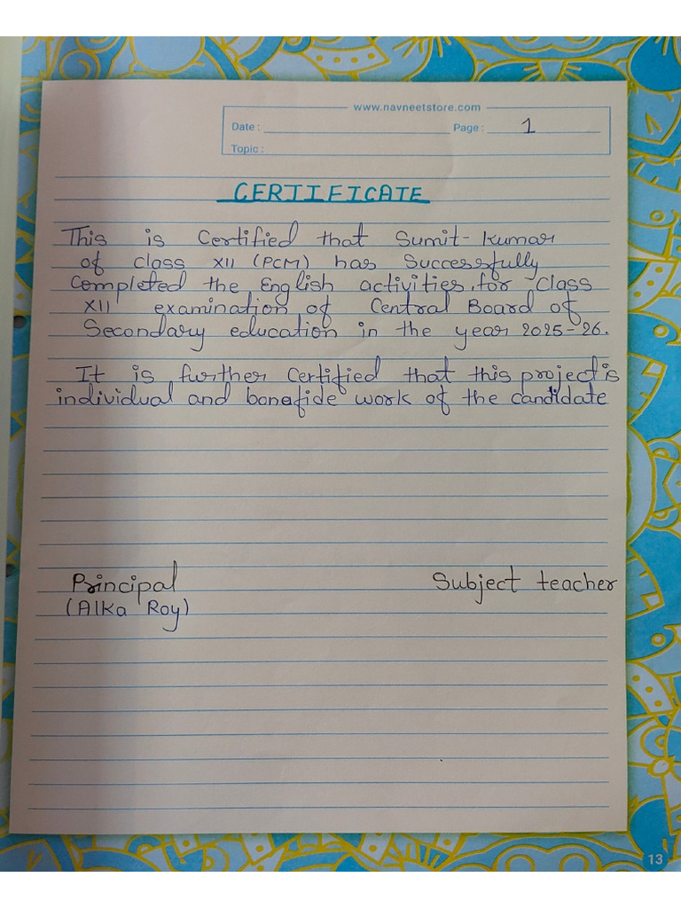 English Project Work | PDF