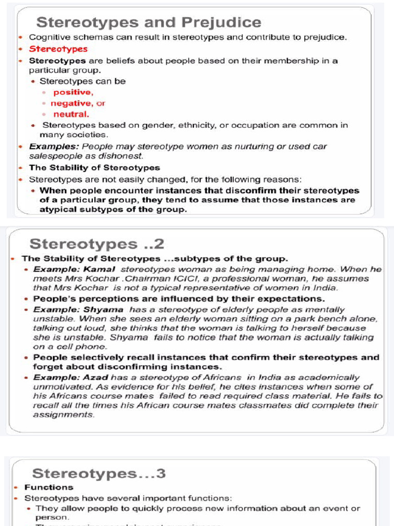 Stereotypes and Prejudice G8 | PDF