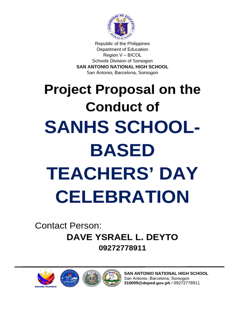 Teachers' Day Celebration Proposal PDF | PDF | Teachers | Well Being