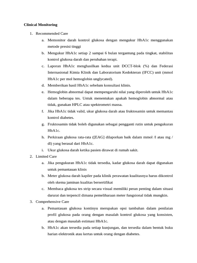 Panduan Pemantauan Glukosa Diabetes | PDF