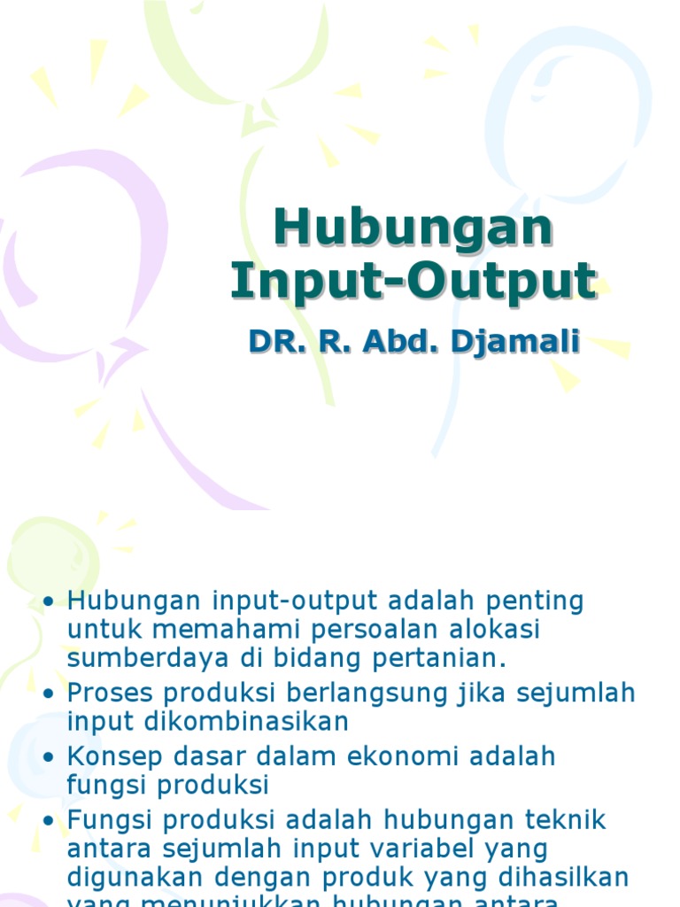 Hubungan Input Output | PDF