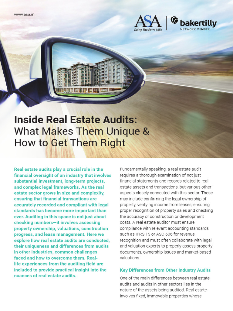 Inside Real Estate Audits 1 | PDF | Audit | Valuation (Finance)