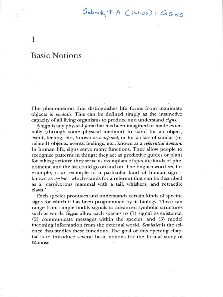 Introduction to Semiotics and Signs | PDF | Semiotics | Nonverbal ...