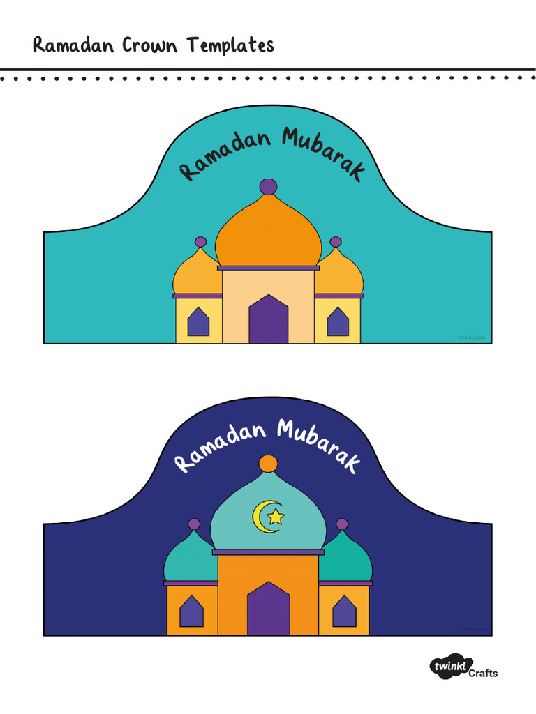 T TC 1644324733 Ramadan Crown Craft Activity Ramadan Activities Ver 3 | PDF