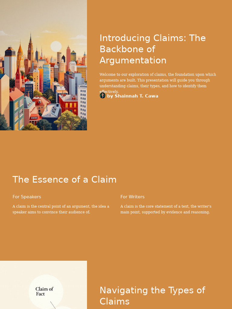 Understanding Claims in Argumentation | PDF