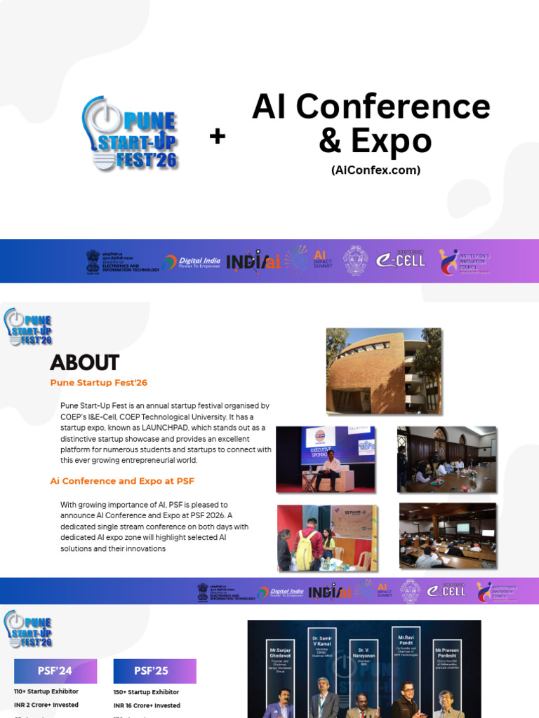 AI Conference & Expo at Pune Fest 2026 | PDF | Startup Company | Small ...