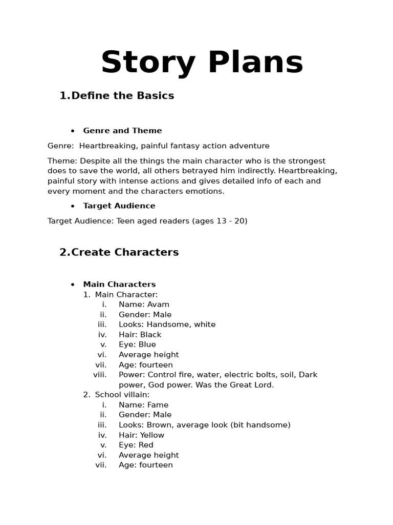 Story Plans | PDF | Harry Potter