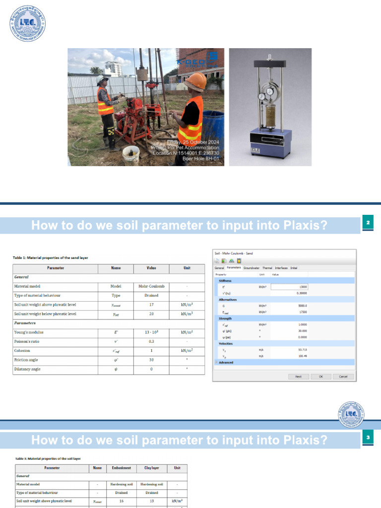 Lecture 2 Geotechnical Investigation and Soil Parameter | PDF ...