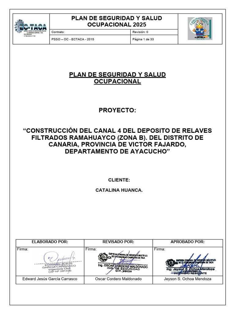 02. ECT-PL-SSO-002-Plan de Seguridad y Salud Ocupacional Construccion ...