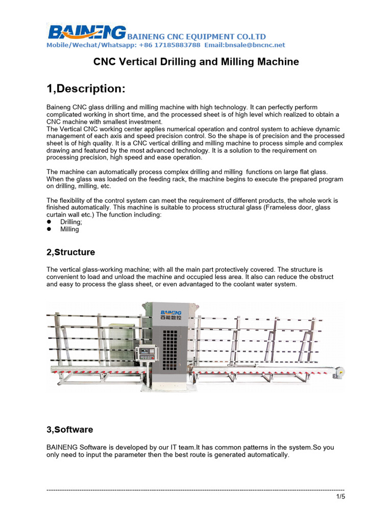 Specification of Vertical Drilling and Milling Machine 2 | PDF ...