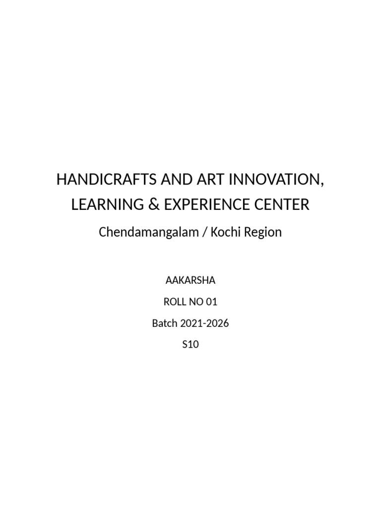 Handicrafts and Art Innovation | PDF | Crafts
