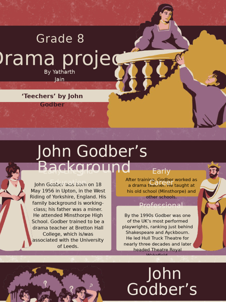 Grade - 8 Drama Project On John Godber's 'Teechers' | PDF