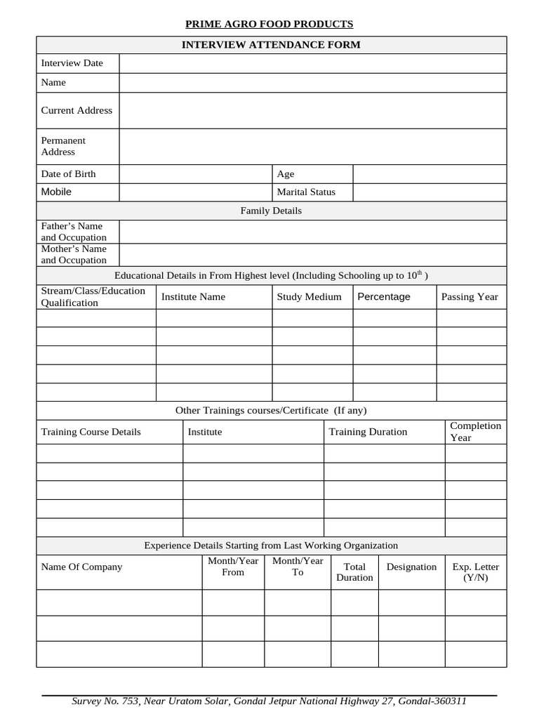 Interview Review Sheet | PDF