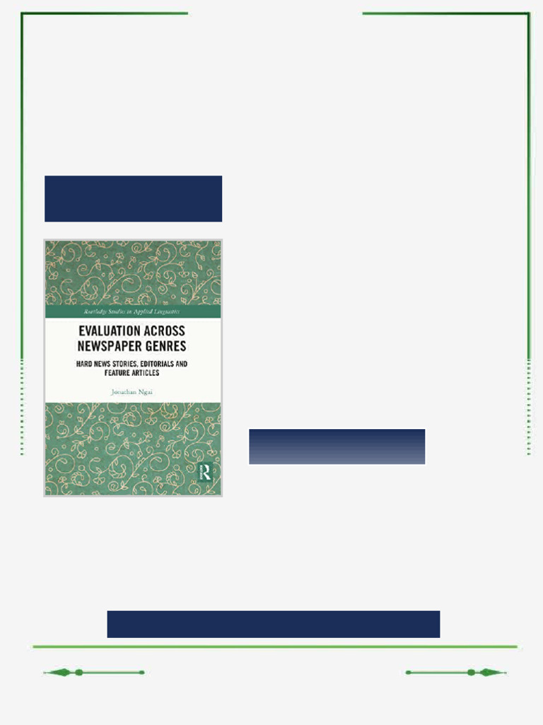 Evaluation Across Newspaper Genres Hard News Stories Editorials and ...