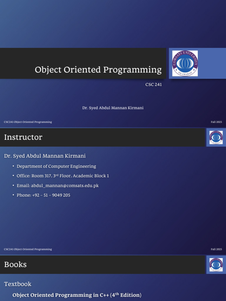 01 - FA25 - Chapter 01 - v4 | PDF | Object Oriented Programming ...